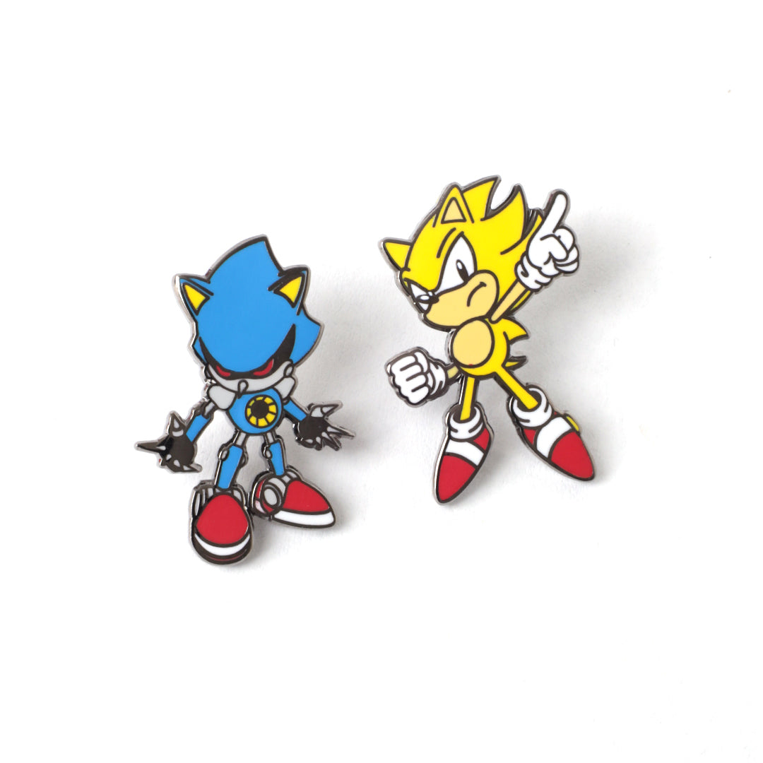 Metal Sonic & Gold Sonic Classic Pin Set
