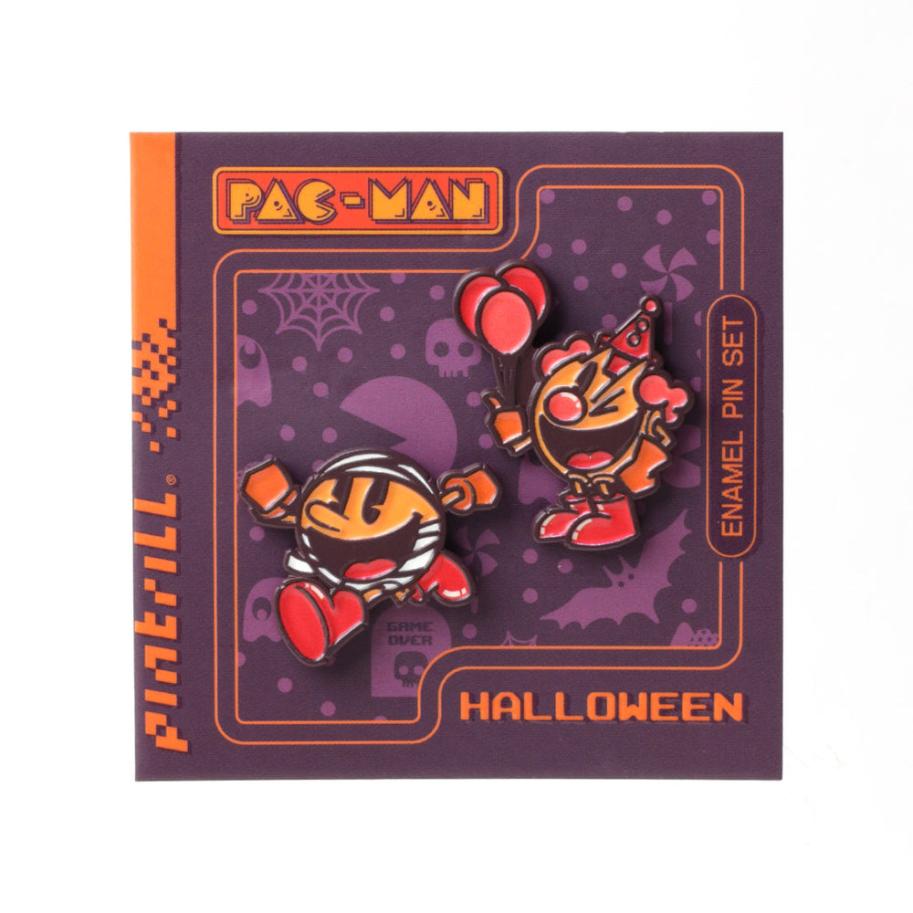 Pac-Man Clown Mummy Halloween Pin Set