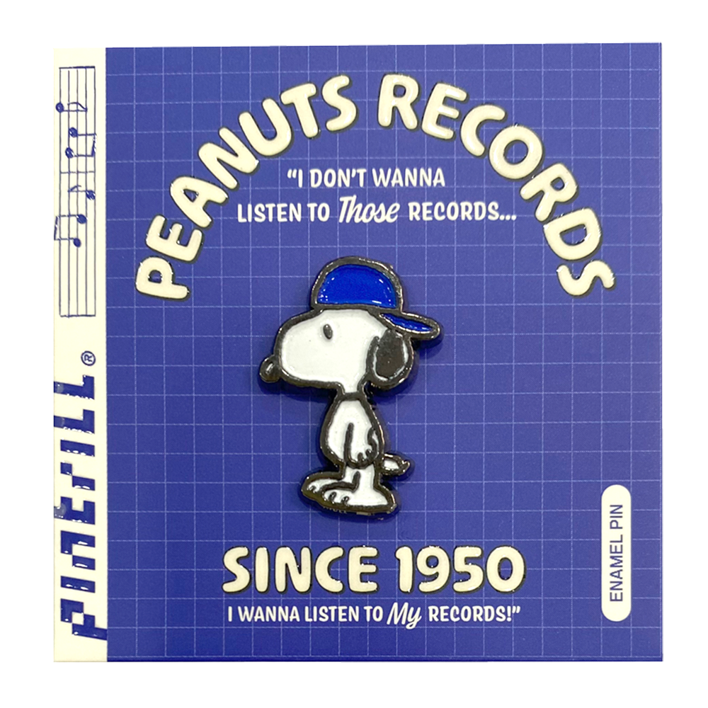 Snoopy Blue Cap Records Pin