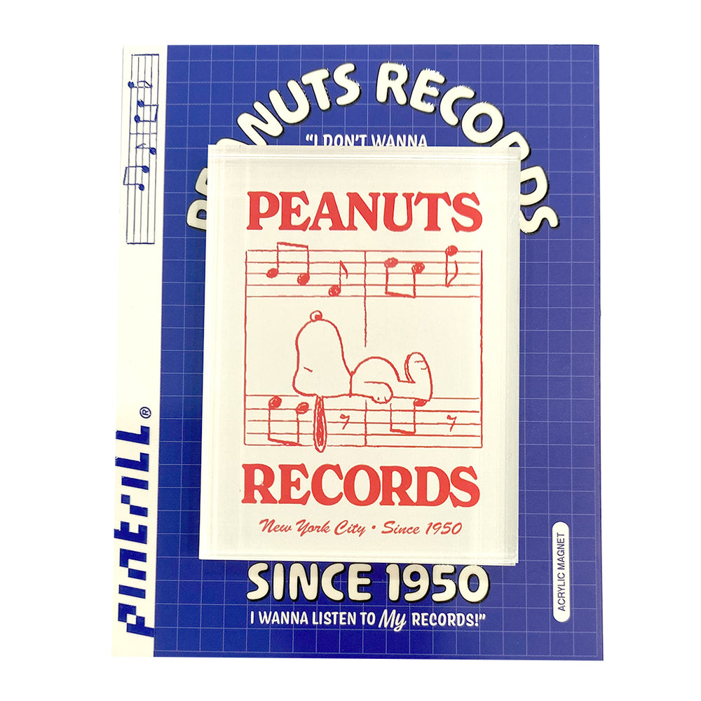 Snoopy Peanuts Records Magnet
