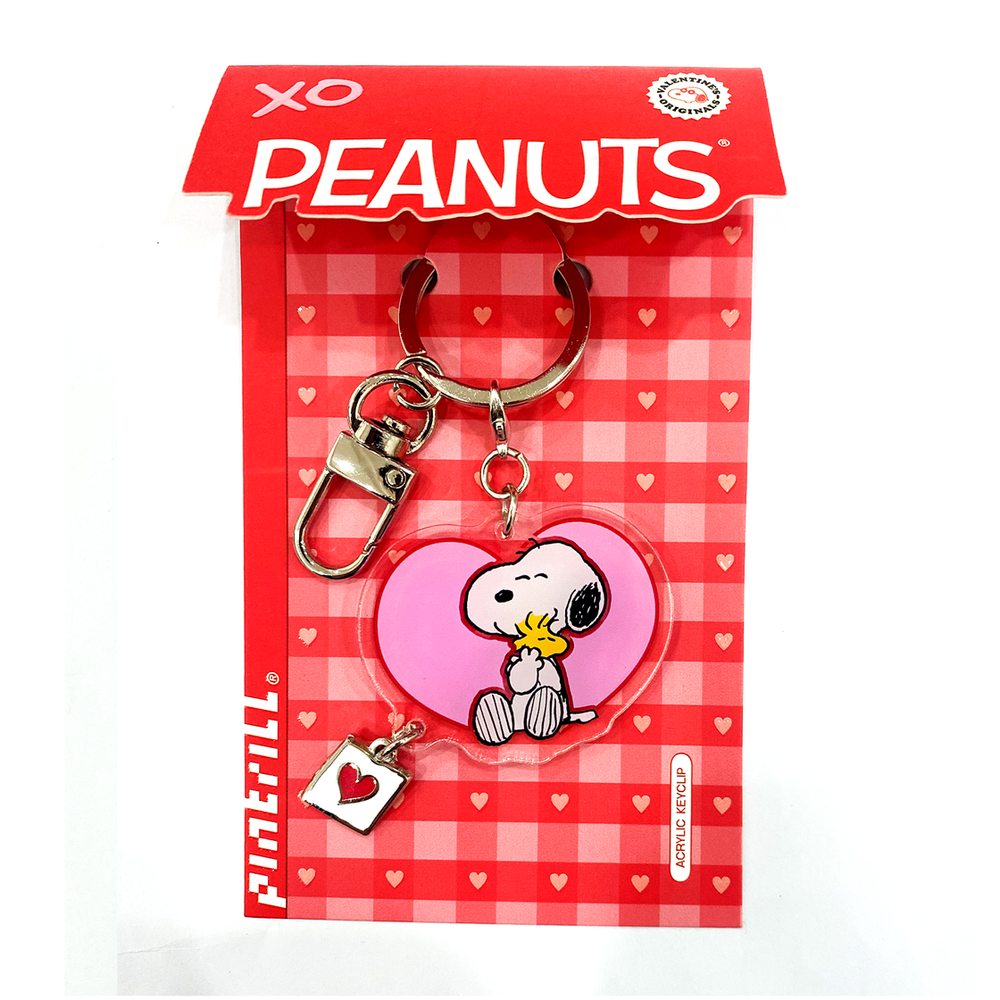 Snoopy & Woodstock Hug Keyclip