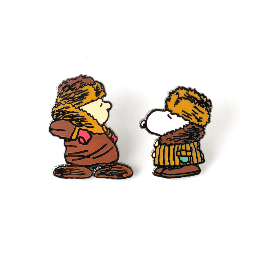 Snoopy & Charlie Brown Coat Pin Set