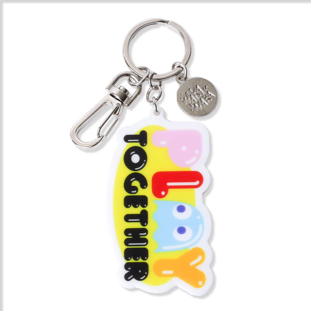 Pac-Man 45th Play Together Acrylic Keyclip